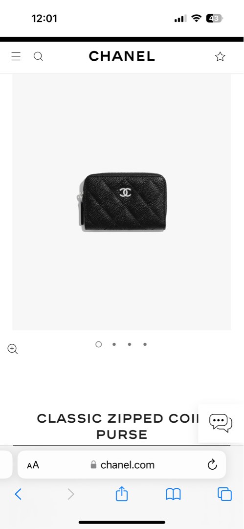 Chanel brand new zipped coin pouch, Luxury, Bags & Wallets on Carousell