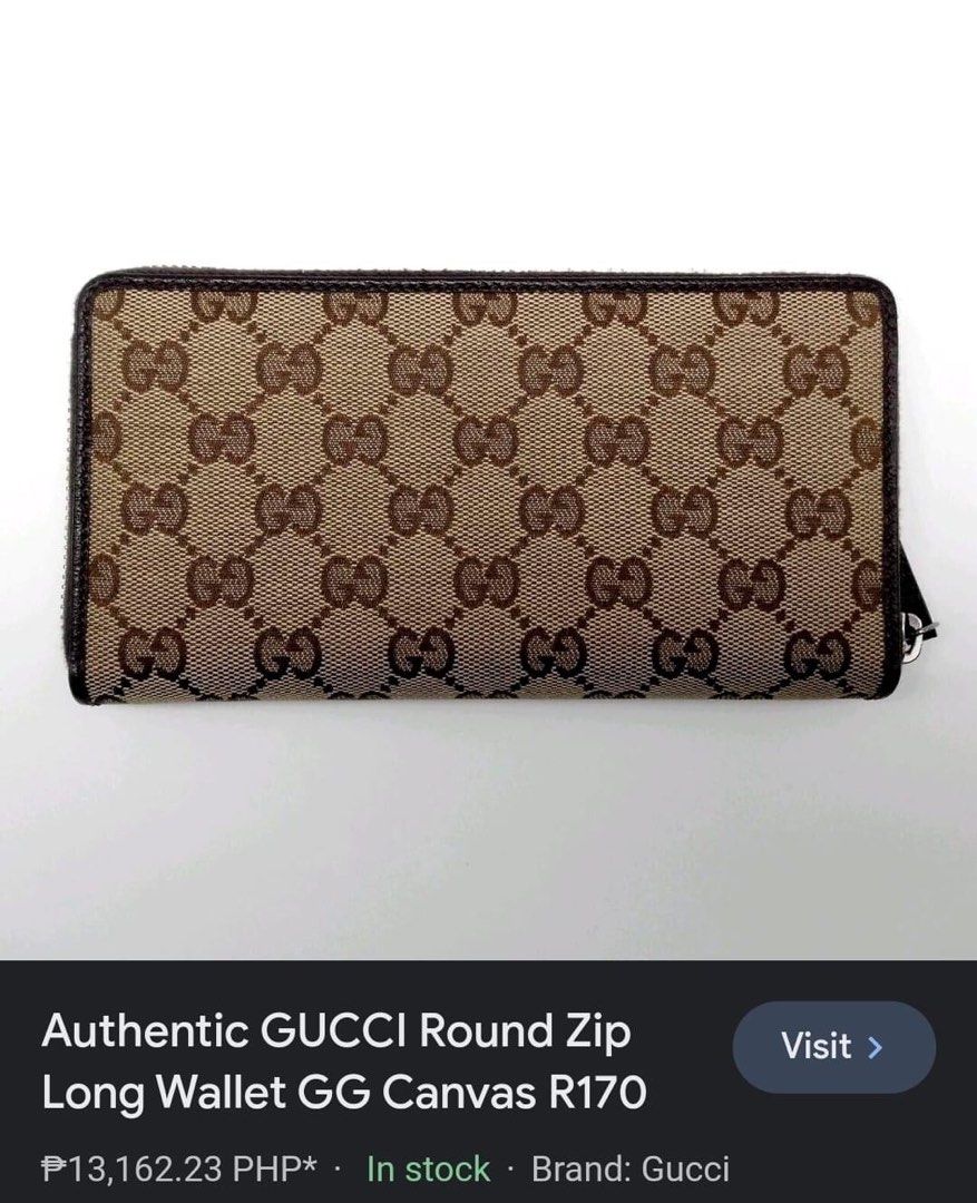 Authentic Gucci Cheques&Cards Long round zip | Vintage, Luxury, Bags ...