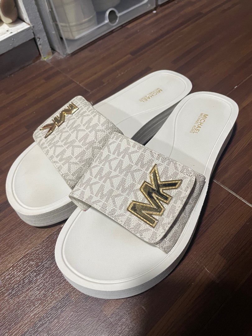 AUTHENTIC MK SLIDES, Women's Fashion, Footwear, Flats & Sandals on ...