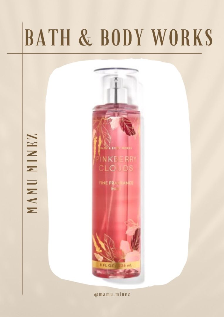 Bath & Body Works Body Mist - Pinkberry Clouds, Beauty & Personal Care ...
