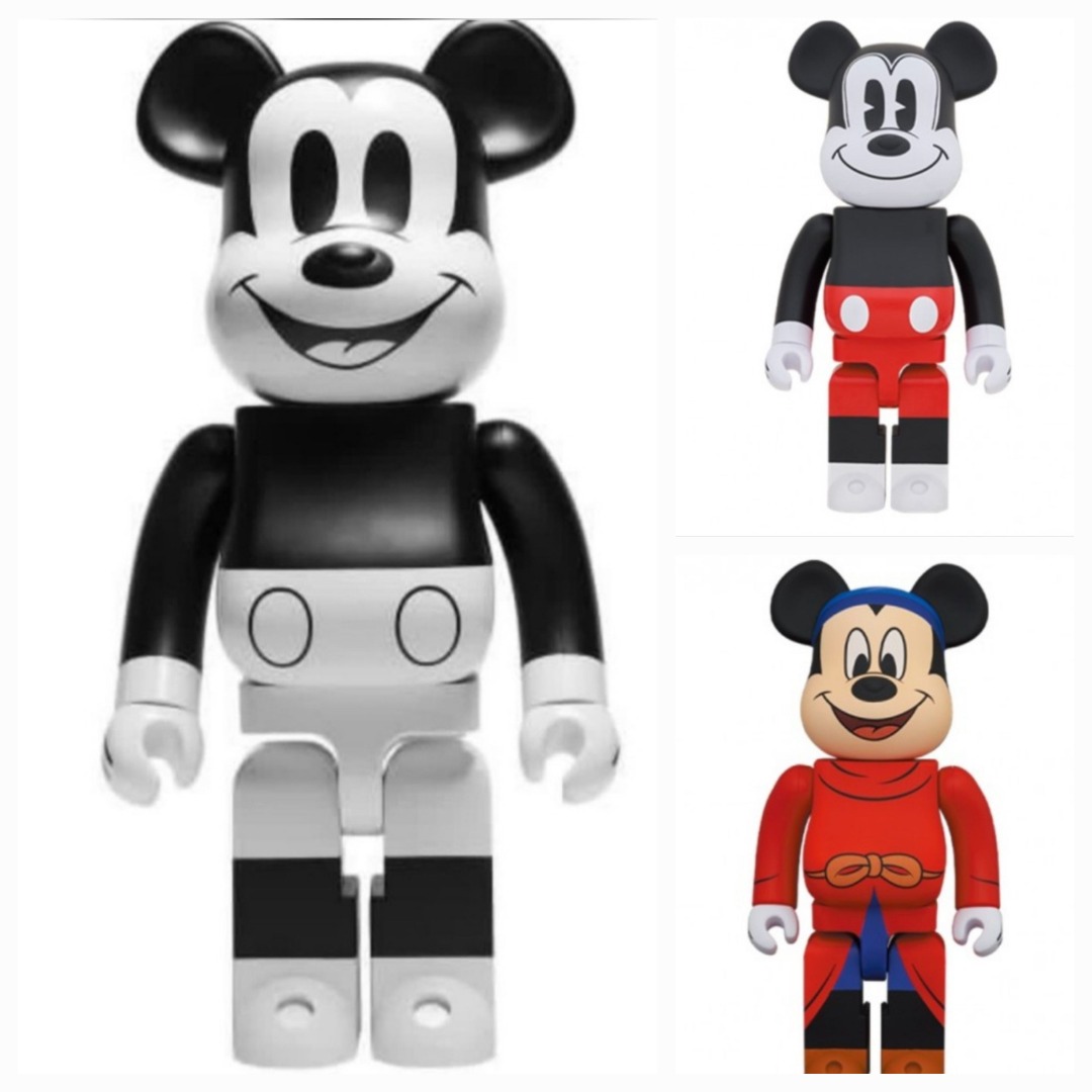 Bearbrick Mickey Mouse (set of 3 pcs), 1000%, Hobbies & Toys, Toys ...