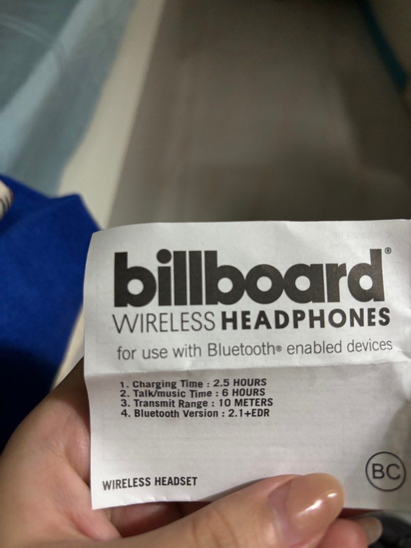Billboard wireless headphones , Audio, Headphones & Headsets on Carousell