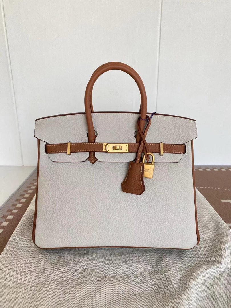 Birkin25 Color 8L*gold Y stamp,CM,togo, 名牌, 手袋及銀包 - Carousell