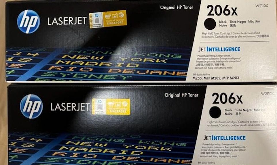 BLUE AND BLACK ONLY - HP 206X High Yield HP Toner Cartridges for HP ...