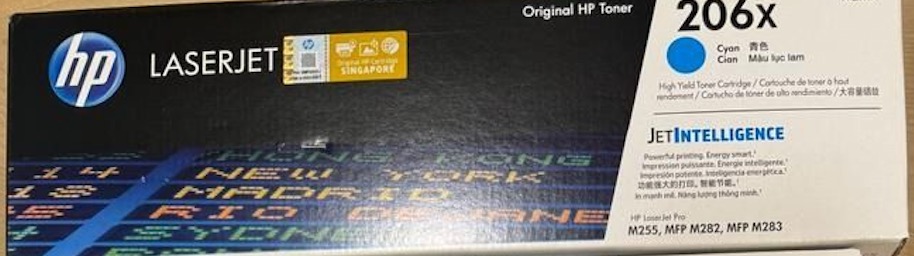 BLUE AND BLACK ONLY - HP 206X High Yield HP Toner Cartridges for HP ...