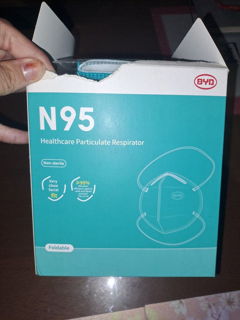 BYD N95 mask, Health & Nutrition, Face Masks & Face Shields on Carousell