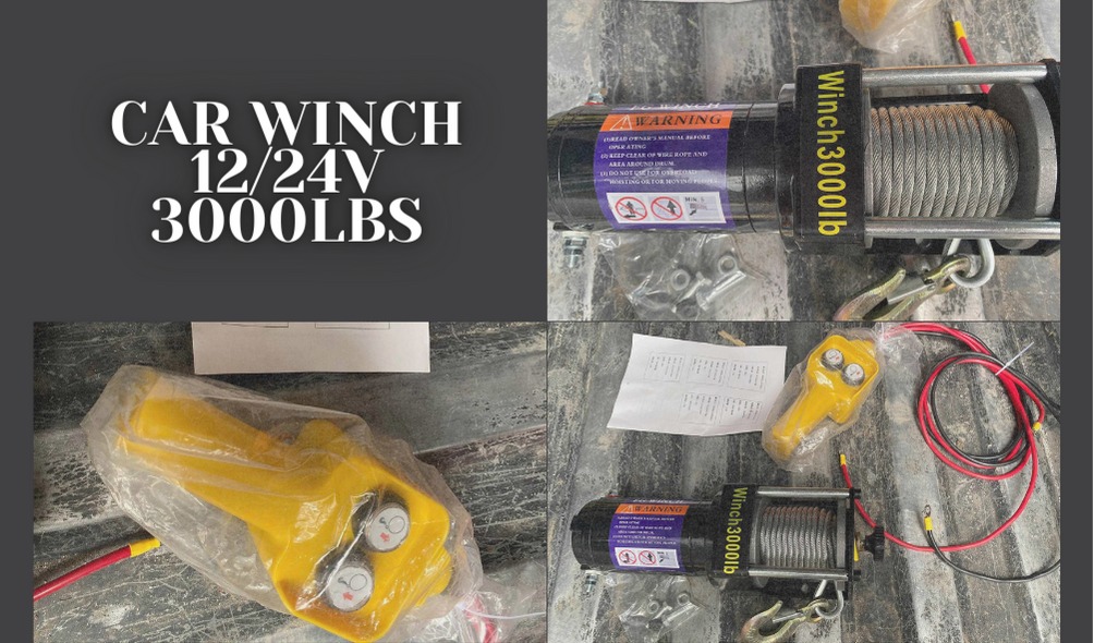 Car Winch 12/24V (300lbs), Commercial & Industrial, Industrial ...