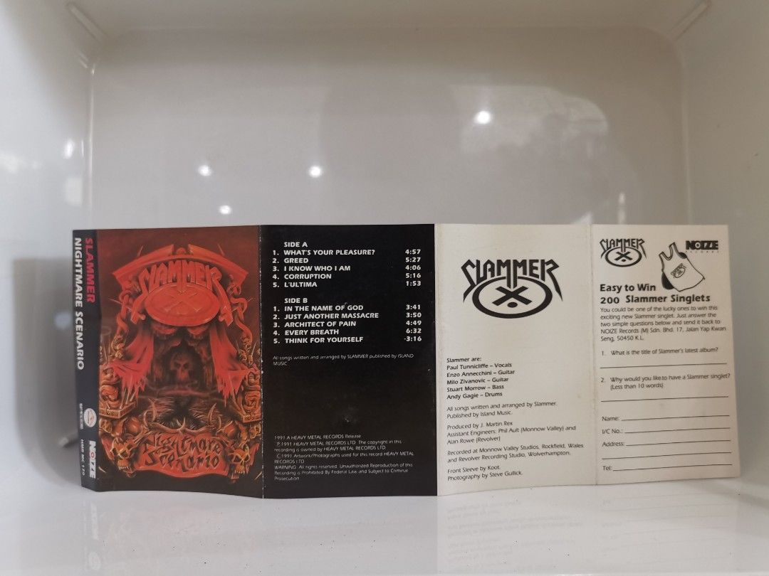 (Cassette) SLAMMER Nightmare Scenario, Hobbies & Toys, Music & Media ... (Cassette) SLAMMER Nightmare Scenario, Hobbies & Toys, Music & Media ...