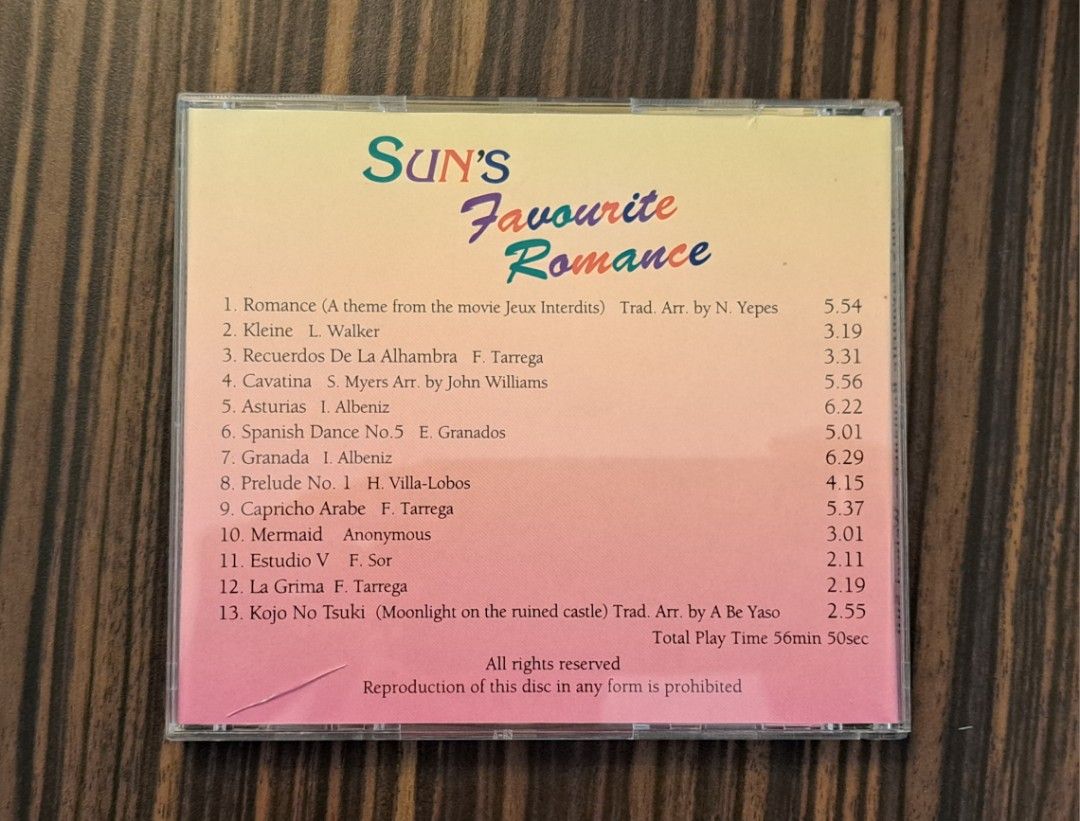 (CD) Weiwei Sun - Sun's Favourite Romance, Hobbies & Toys, Music ...