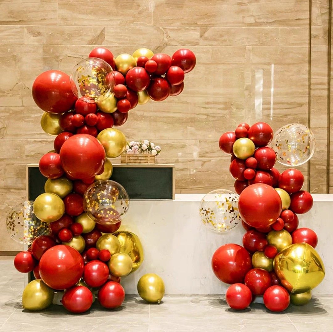 Chinese wedding/ New year entrance arch balloon, Hobbies & Toys ...