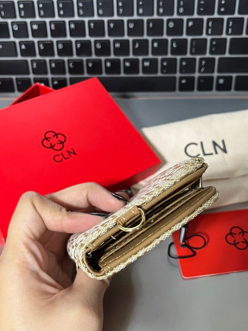 CLN Perrie Bifold wallet - Beige (with dustbag, box, paper bag), Women ...