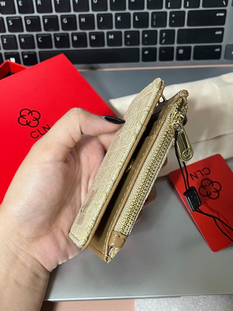 CLN Perrie Bifold wallet - Beige (with dustbag, box, paper bag), Women ...