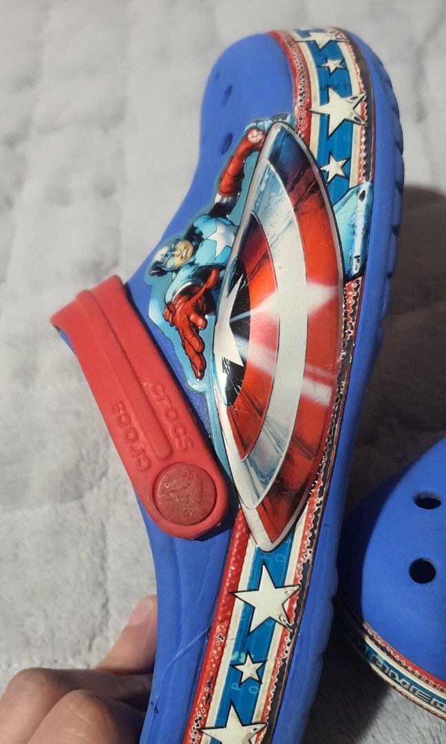 Crocs Kids Captain America C13, Babies & Kids, Babies & Kids Fashion on ...
