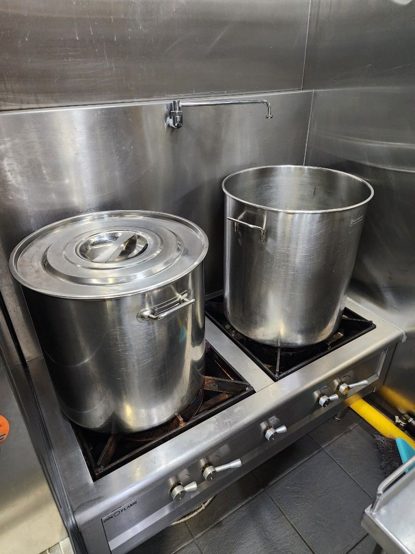 City Gas Dual Low Stock Pot Stove 2 Burner Ring Commercial Kitchen ...