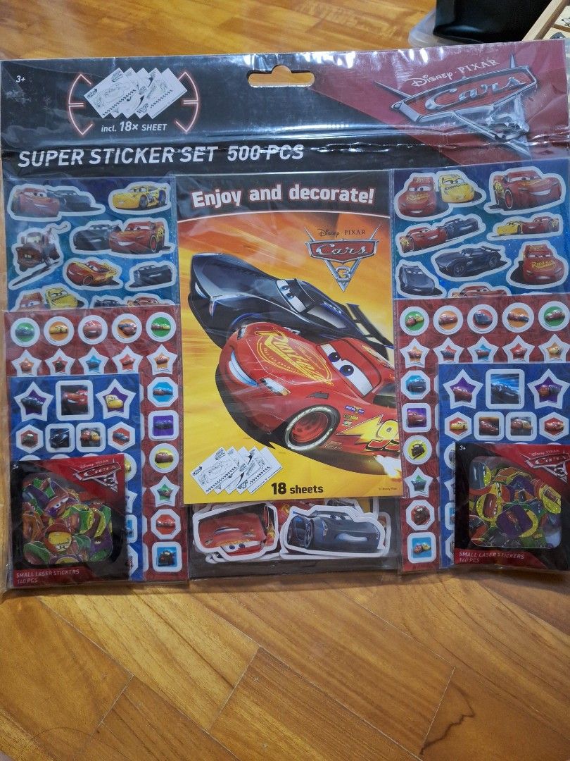 Disney Pixar Super Sticker Set 500pcs, Hobbies & Toys, Stationery ...