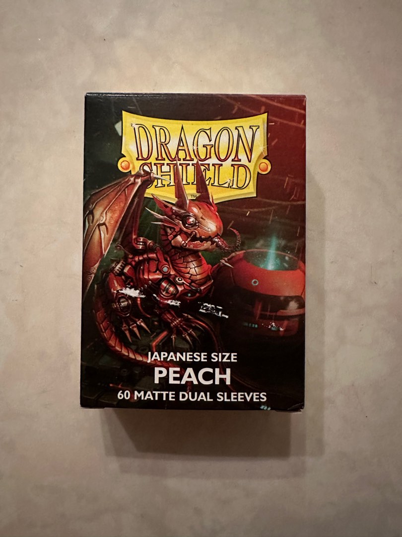 Dragon shield peach sleeves, Hobbies & Toys, Toys & Games on Carousell