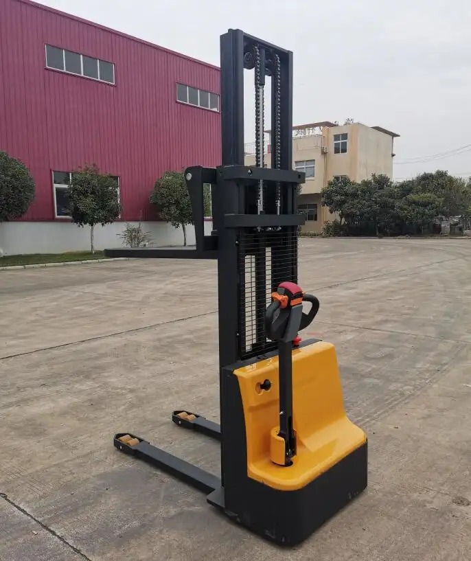 electric hand stacker 1 ton walk forklift pallet stacker, Commercial ...