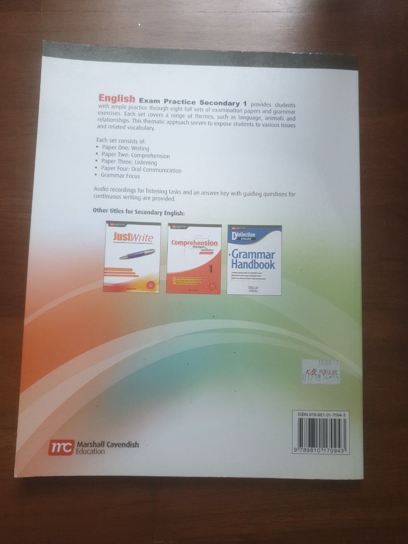 English exam practise assesment book Secondary one, Hobbies & Toys ...