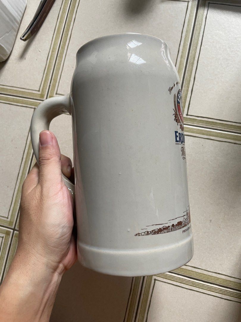 Erdinger 1L Beer Mug, Furniture & Home Living, Kitchenware & Tableware ...