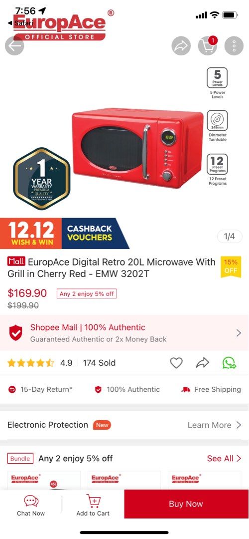 Euroace microwave, Furniture & Home Living, Kitchenware & Tableware ...