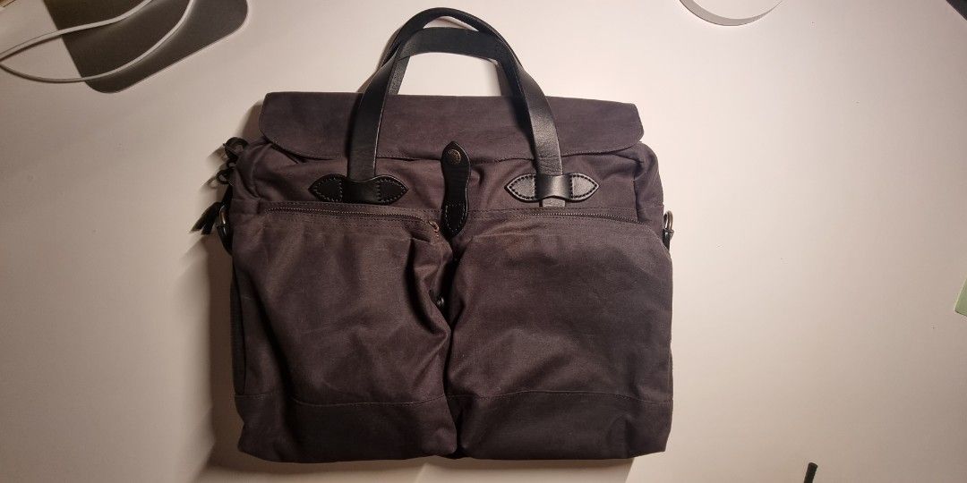 Filson 24 hour Tin Cloth Briefcase, Men's Fashion, Bags, Briefcases on ...