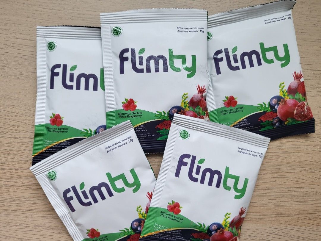 (Free) FLIMTY Raspberry Flavour, Health & Nutrition, Health Supplements ...