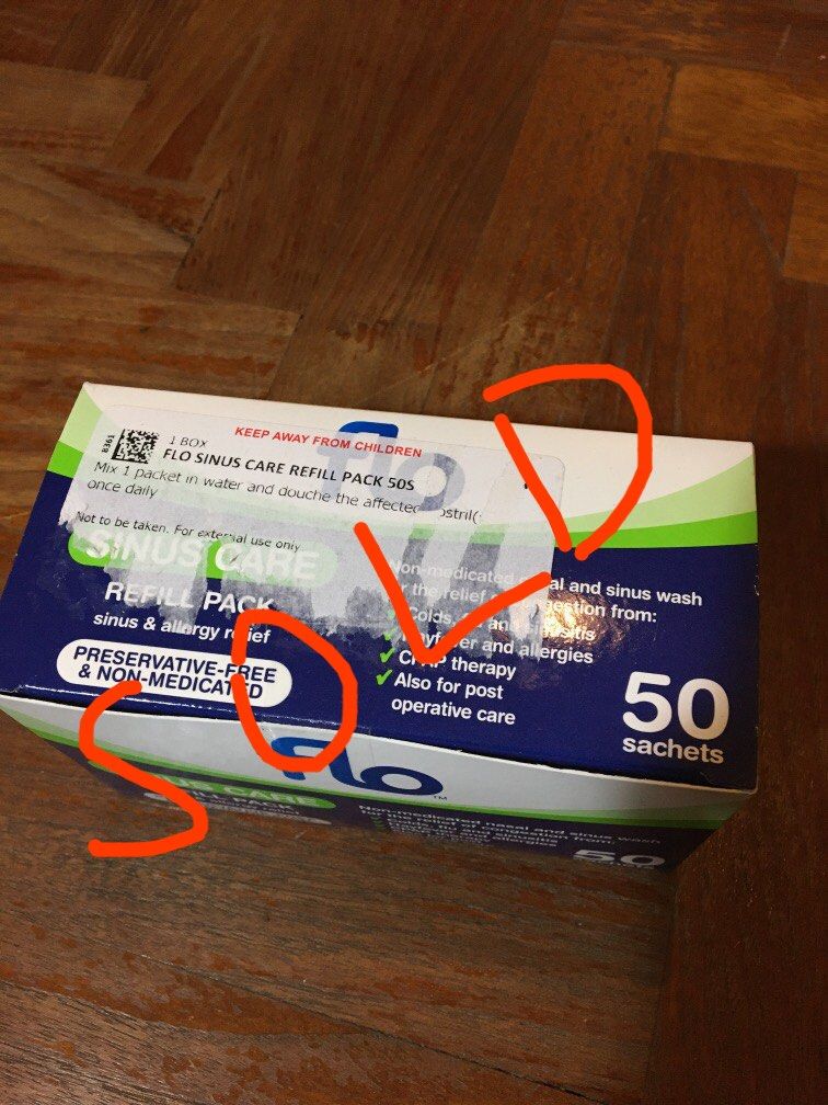 FLO Sinus Care - bottle and sachets, Health & Nutrition, Medical ...