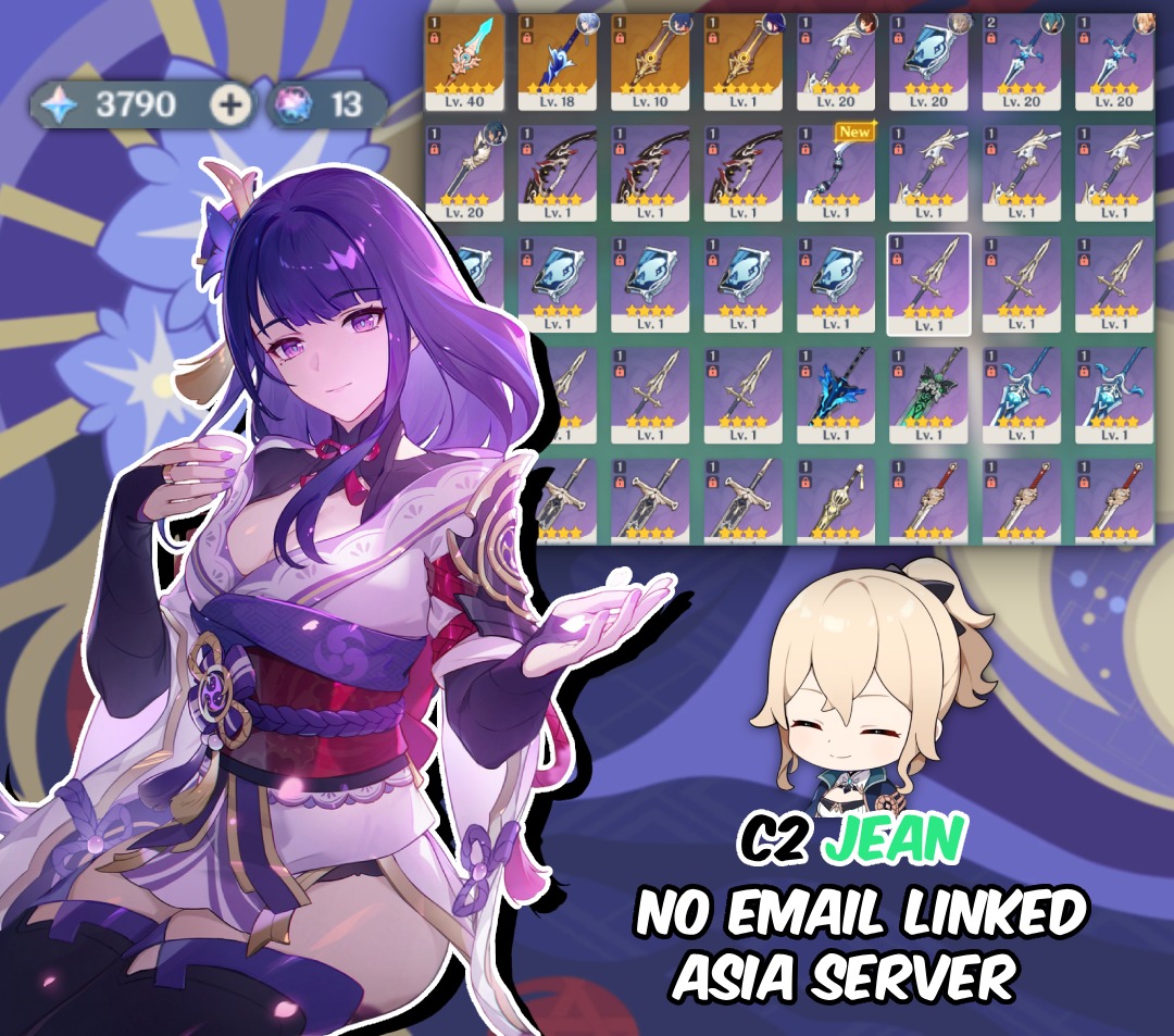 Genshin Impact Raiden Shogun Kamisato Ayato Account, Video Gaming ...