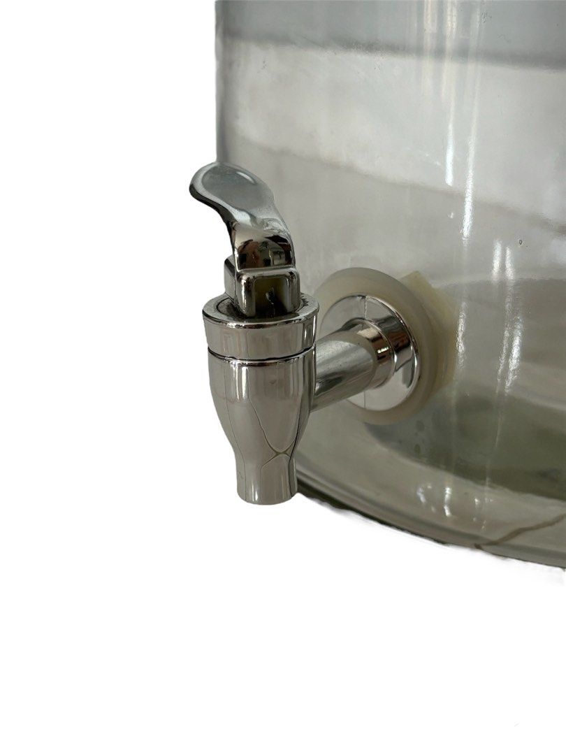 Glass water dispenser with stand, Furniture & Home Living, Kitchenware ...