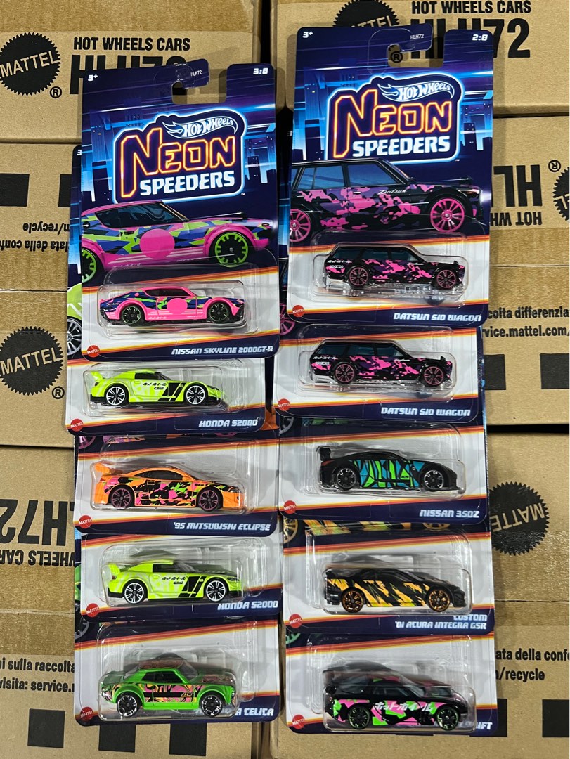 Hot Wheels Neon Speeders, Hobbies & Toys, Toys & Games on Carousell