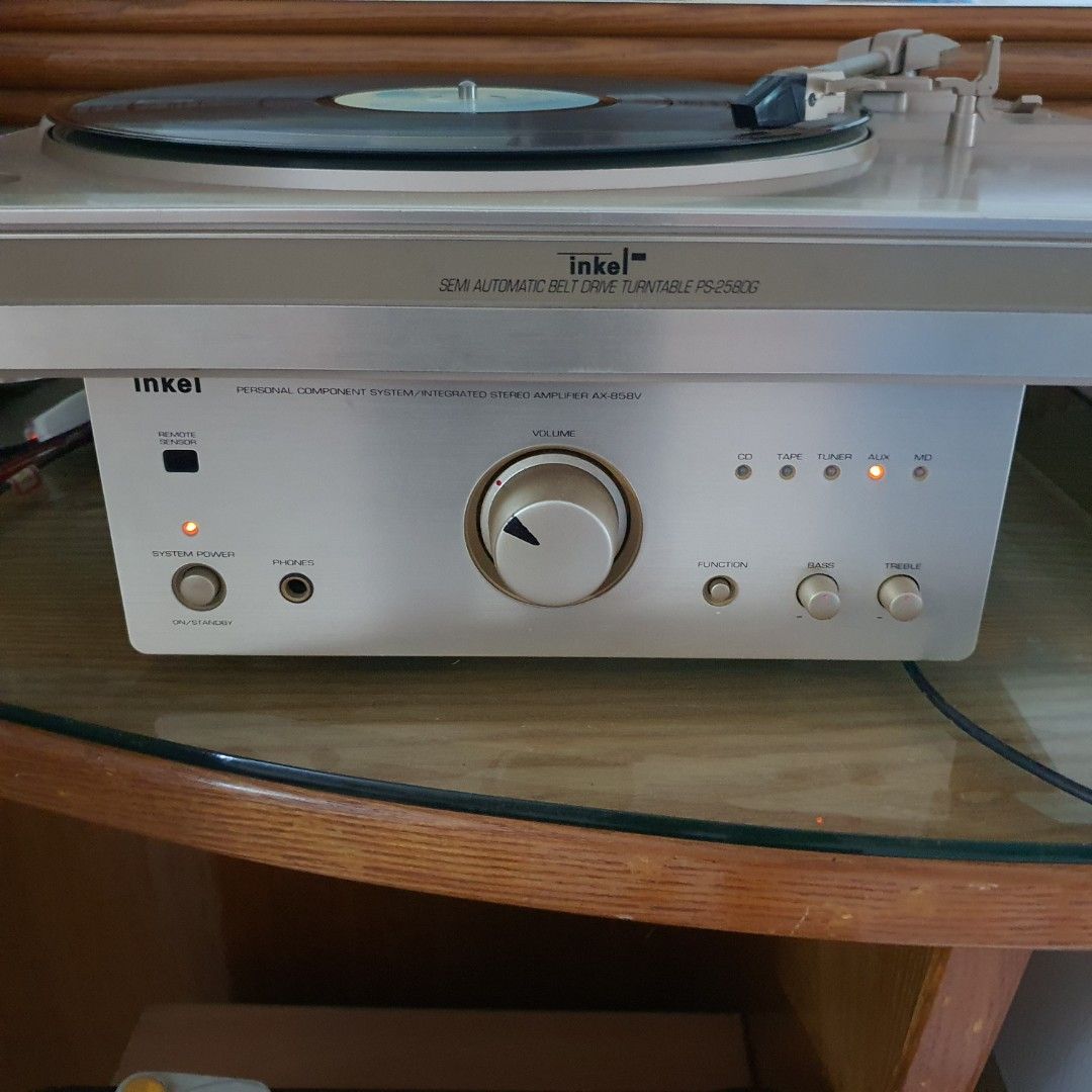 Turntable + Amplifier + Speakers (x2), Audio, Soundbars, Speakers & Amplifiers on Carousell