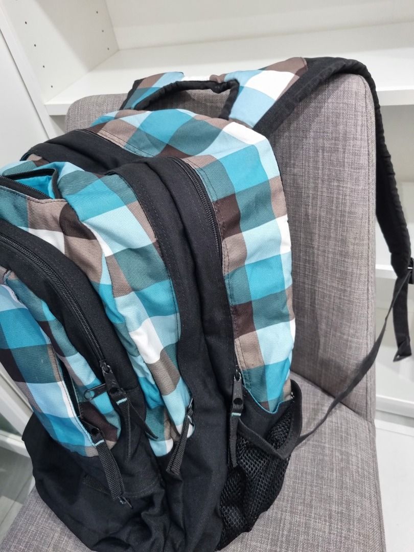 JANSPORT Backpack (Checkered Blue), Men's Fashion, Bags, Backpacks on ...