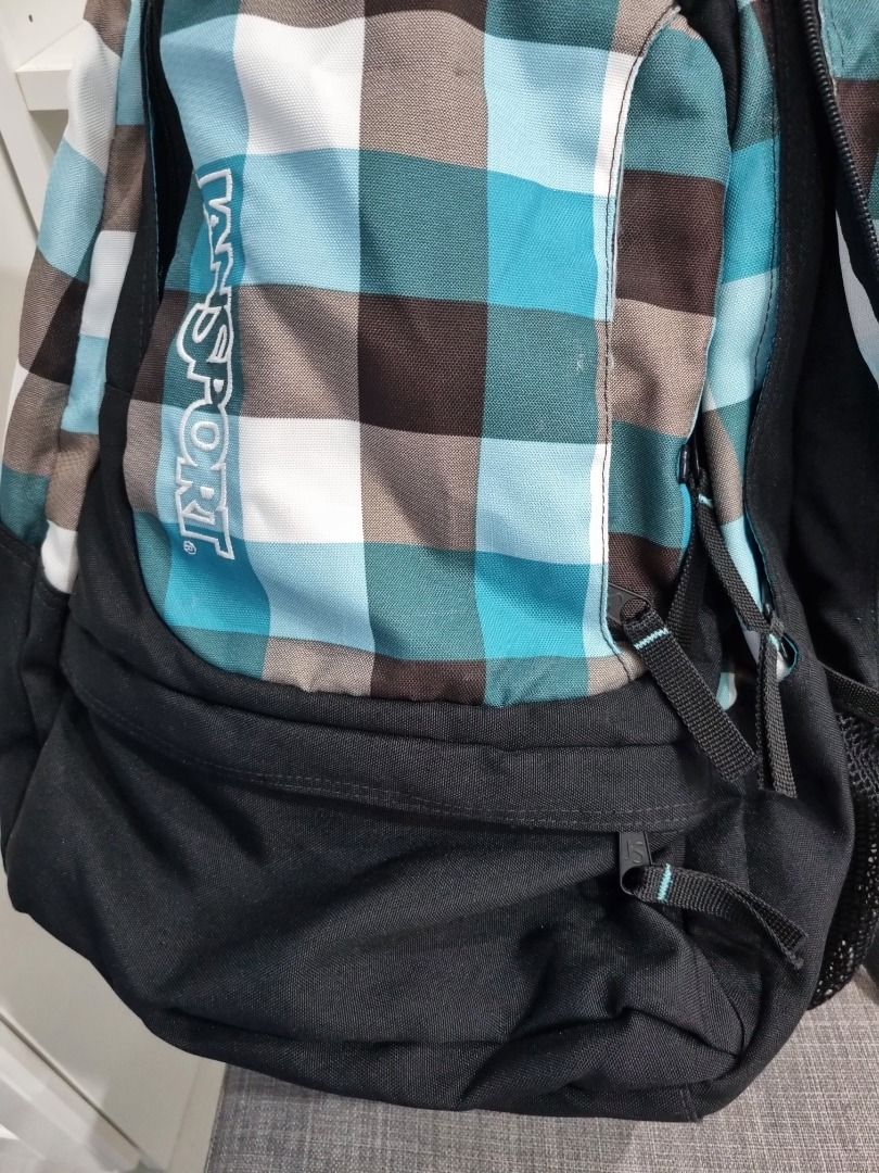 JANSPORT Backpack (Checkered Blue), Men's Fashion, Bags, Backpacks on ...