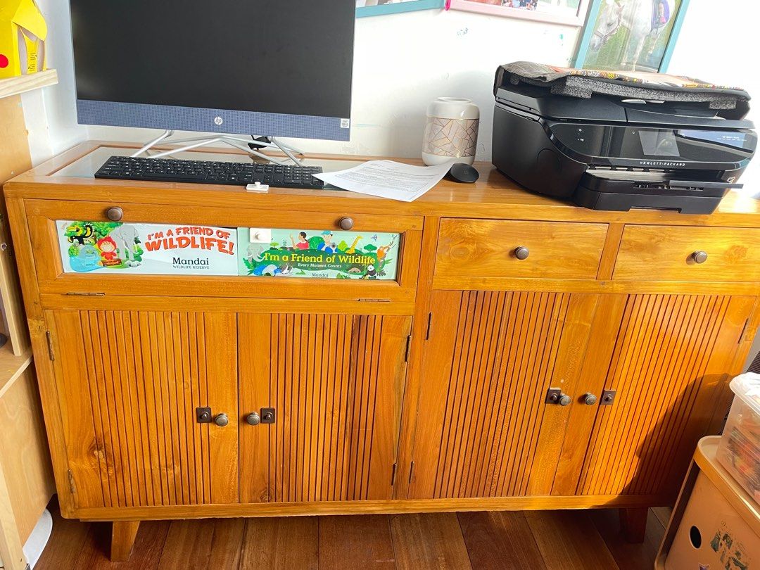 Java Teak Sideboard, Furniture & Home Living, Furniture, Shelves, Cabinets & Racks on Carousell