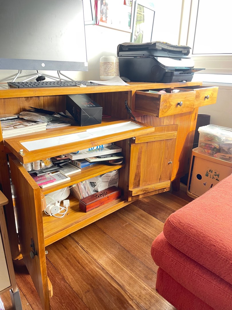 Java Teak Sideboard, Furniture & Home Living, Furniture, Shelves, Cabinets & Racks on Carousell