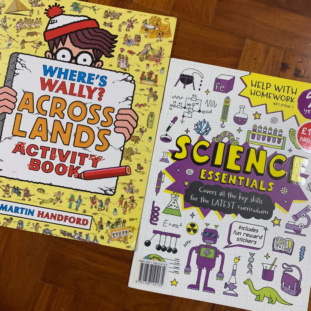 Kids Activity Books (ages 5-7) Pre-loved Bundle Set - Where’s Wally ...