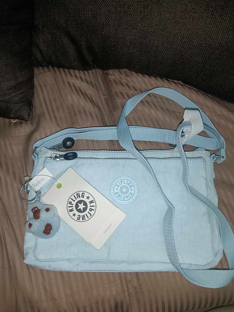 KIPLING FAINTED BLUE MIKAELA, Women's Fashion, Bags & Wallets, Cross ...