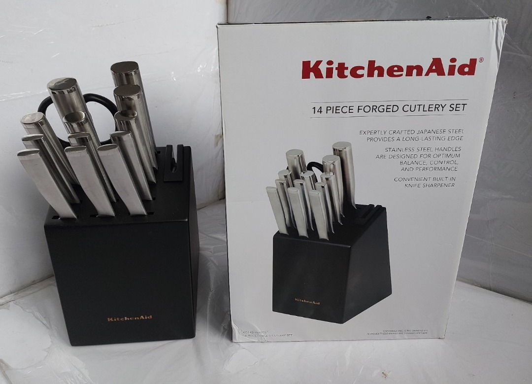 KitchenAid Cutlery Knife Set 14-Piece with Built-In Sharpener NewUSA ...