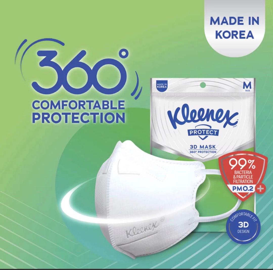 Kleenex Protect 3D Face Mask KF94 Small, Beauty & Personal Care ...