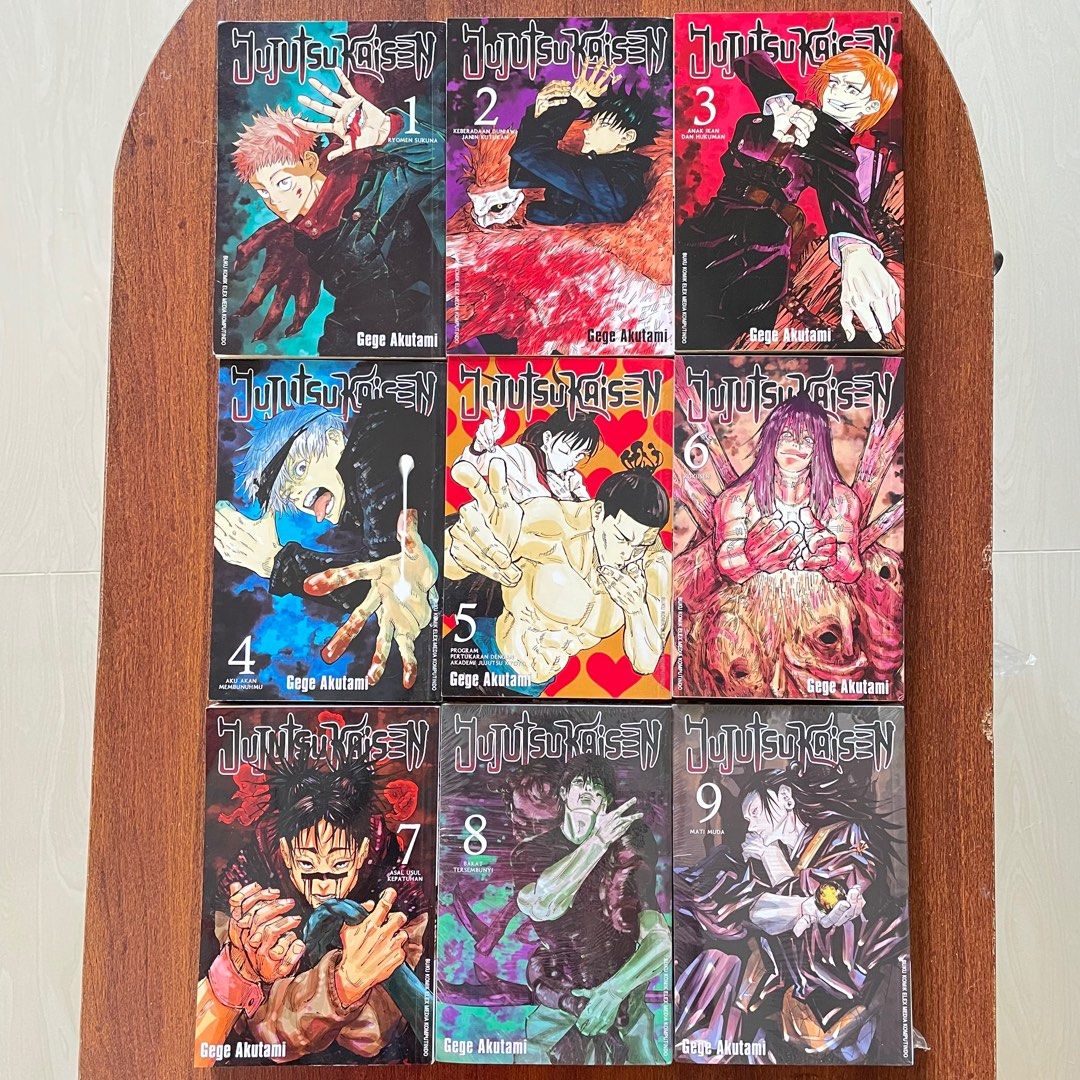Komik Jujutsu Kaisen (1,2,3,4,5,6,7,8,9), Buku & Alat Tulis, Komik dan Manga di Carousell