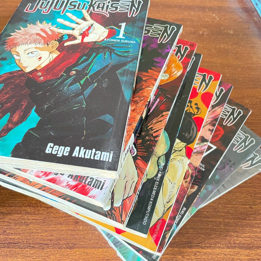 Komik Jujutsu Kaisen (1,2,3,4,5,6,7,8,9), Buku & Alat Tulis, Komik dan Manga di Carousell