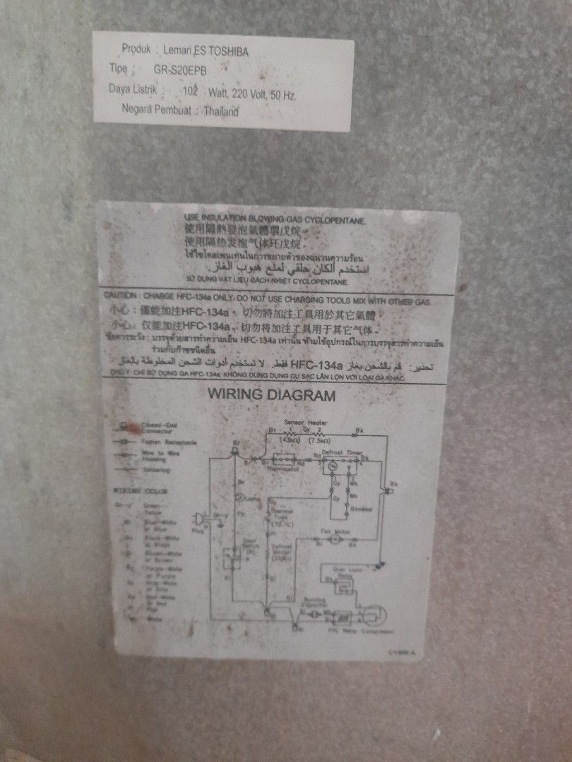 Kulkas 2 Pintu Toshiba normal nego antar cod, Kitchen & Appliances di ...