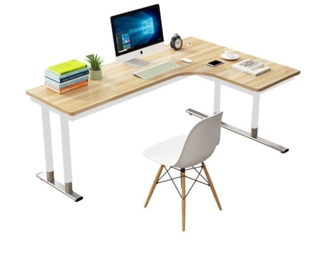 L shape corner Computer Table(right), Furniture & Home Living ...