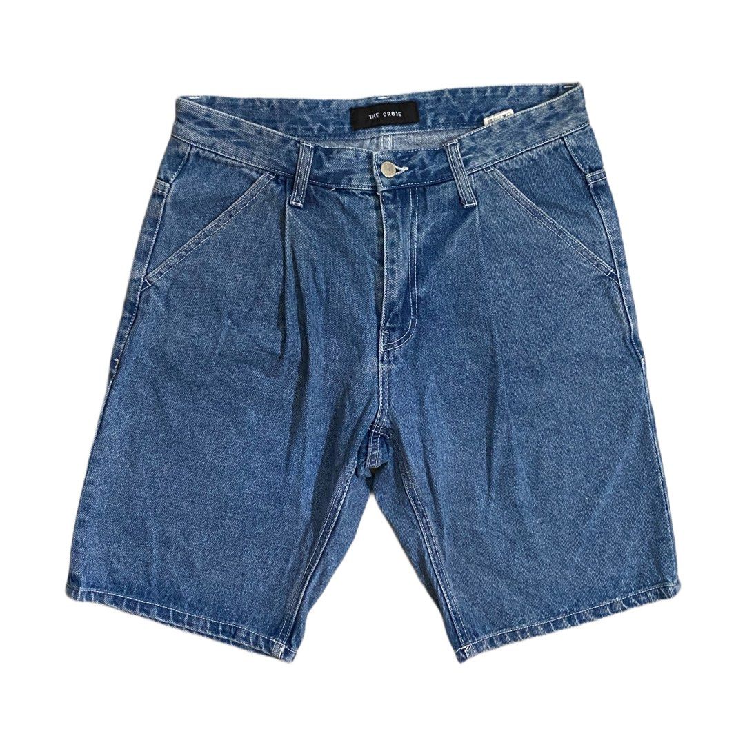 Light Blue Denim Jorts Shorts, Men's Fashion, Bottoms, Shorts on Carousell