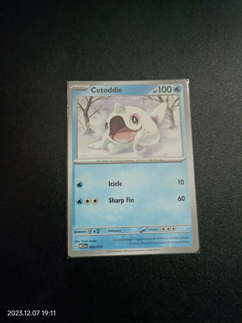 Macdonald Pokemon Card Cetoddle ( 2023 ), Hobbies & Toys, Toys & Games ...