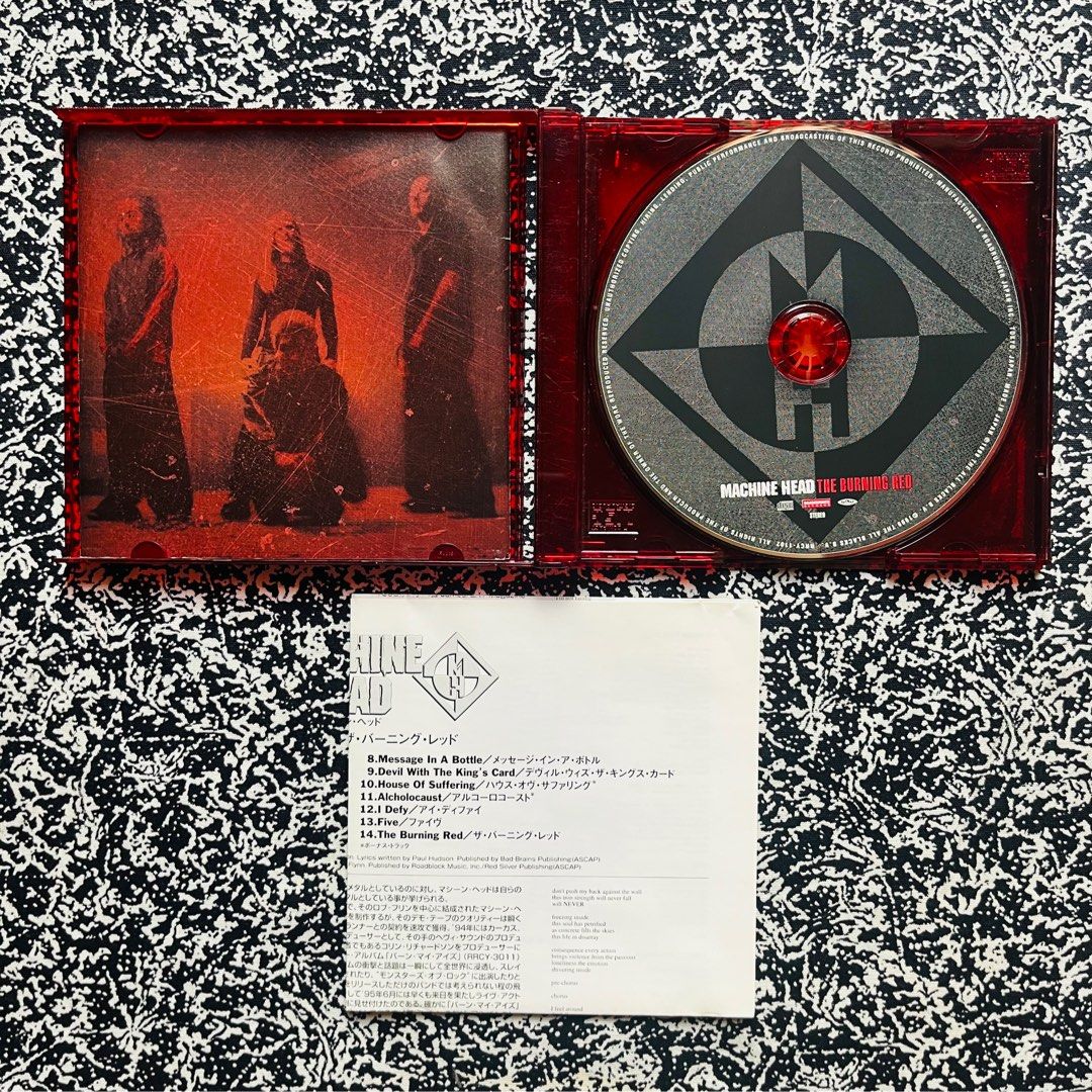 Machine Head - The Burning Red CD, Hobbies & Toys, Music & Media, CDs & DVDs on Carousell