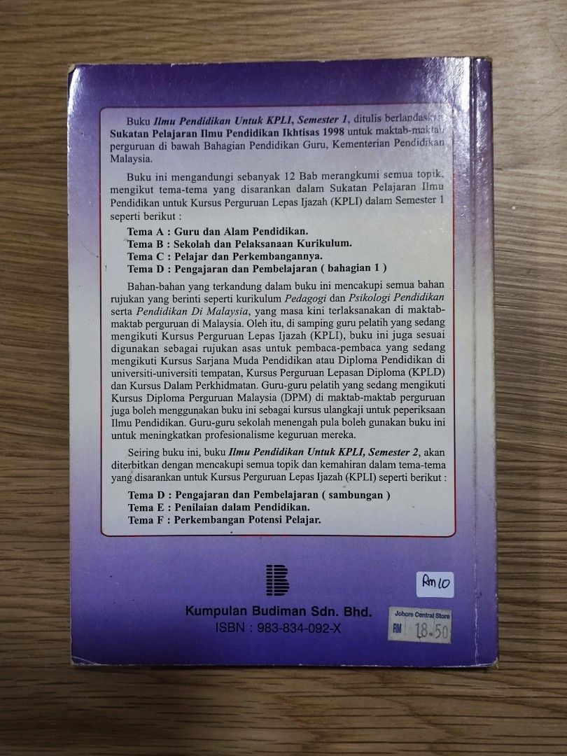 (MAL) Ilmu Pendidikan Untuk KPLI ( Kursus Perguruan Lepas Ijazah ...