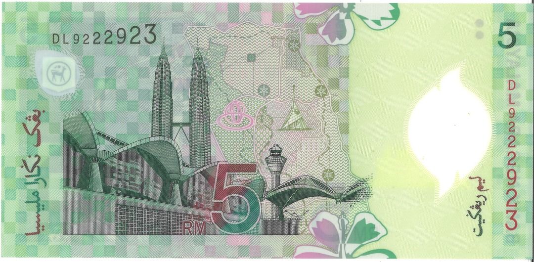 Malaysia Ringgit RM5 bank notes fancy number 9222923, Hobbies & Toys ...
