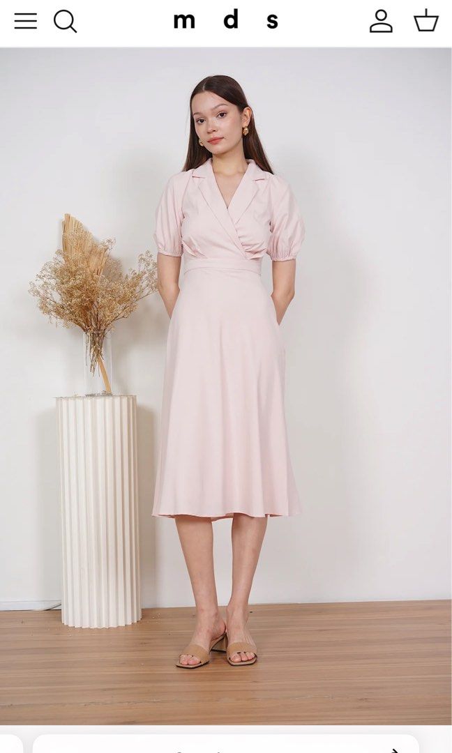 MDS Kalene Collared MIDI Dress, Women's Fashion, Dresses & Sets ...