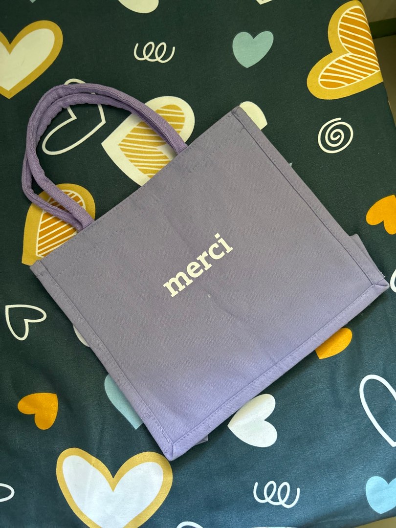 Merci tote bag, Women's Fashion, Bags & Wallets, Tote Bags on Carousell
